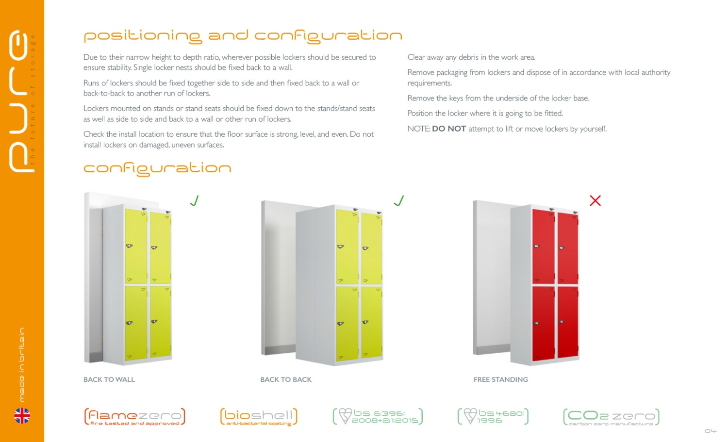 Pure O and M manual - Pure Lockers